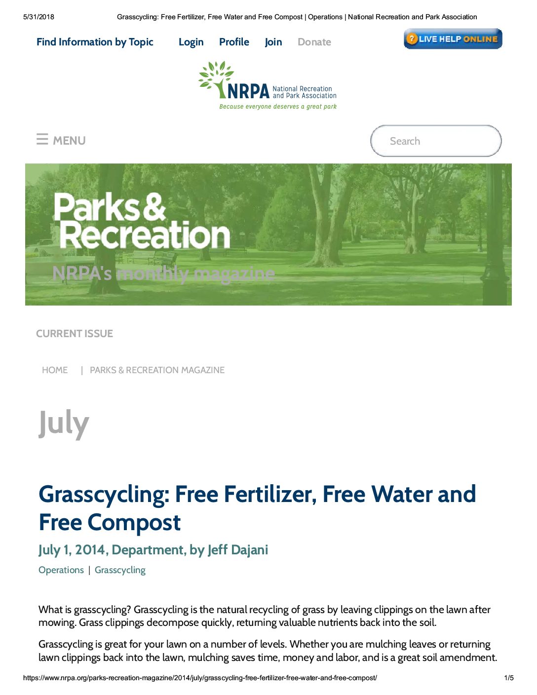 Grasscycling_ Free Fertilizer, Free Wat.. - Pequea Township