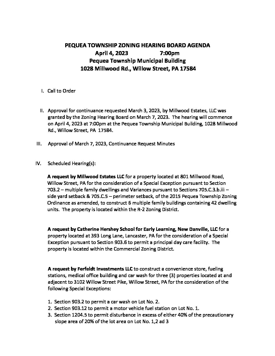 2023-04-04 ZHB Agenda - Pequea Township