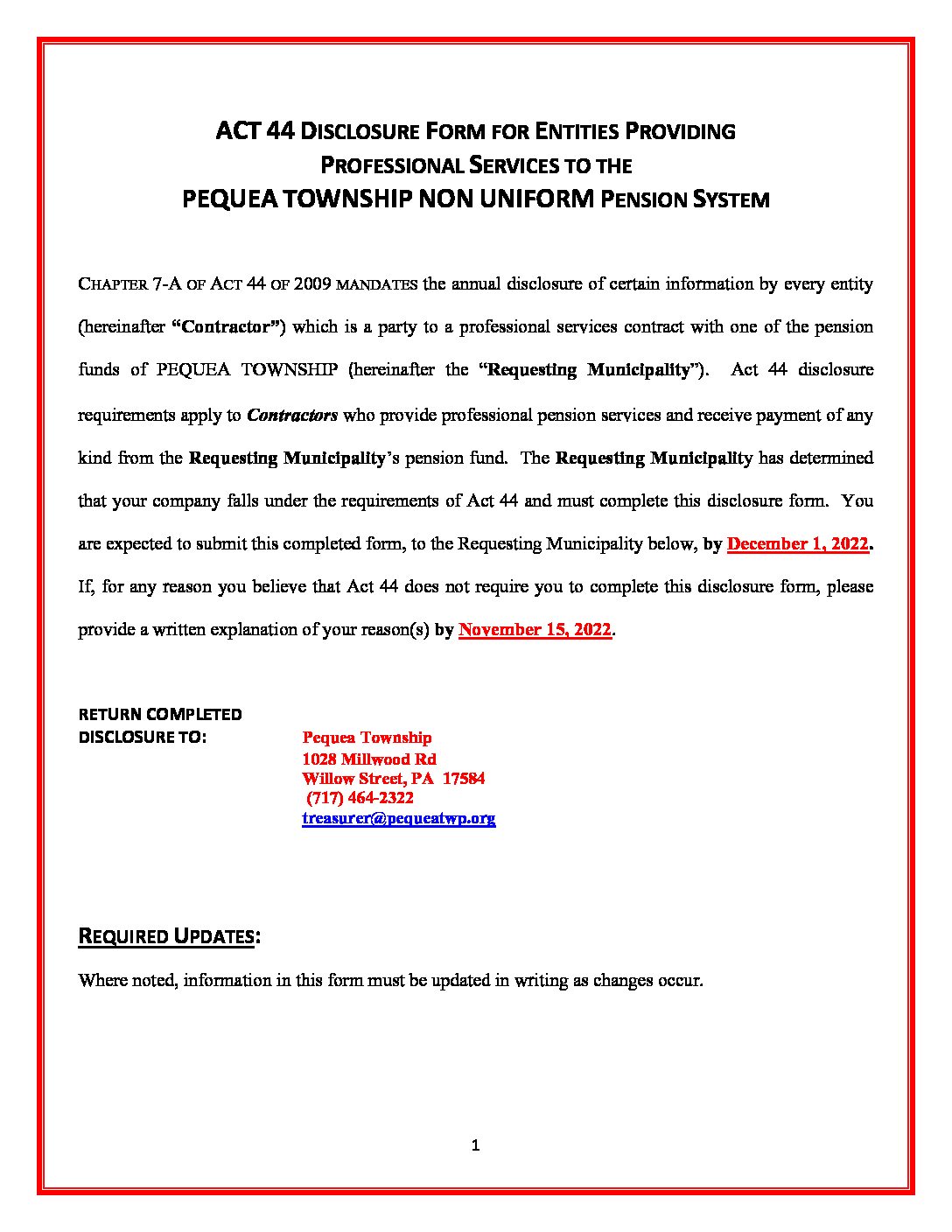 Act 44 2023 - Pequea Township