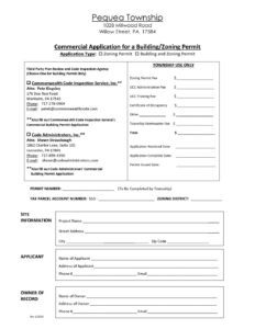 Pequea Twp. - Commercial Building Permit App - Commonwealth Code ...
